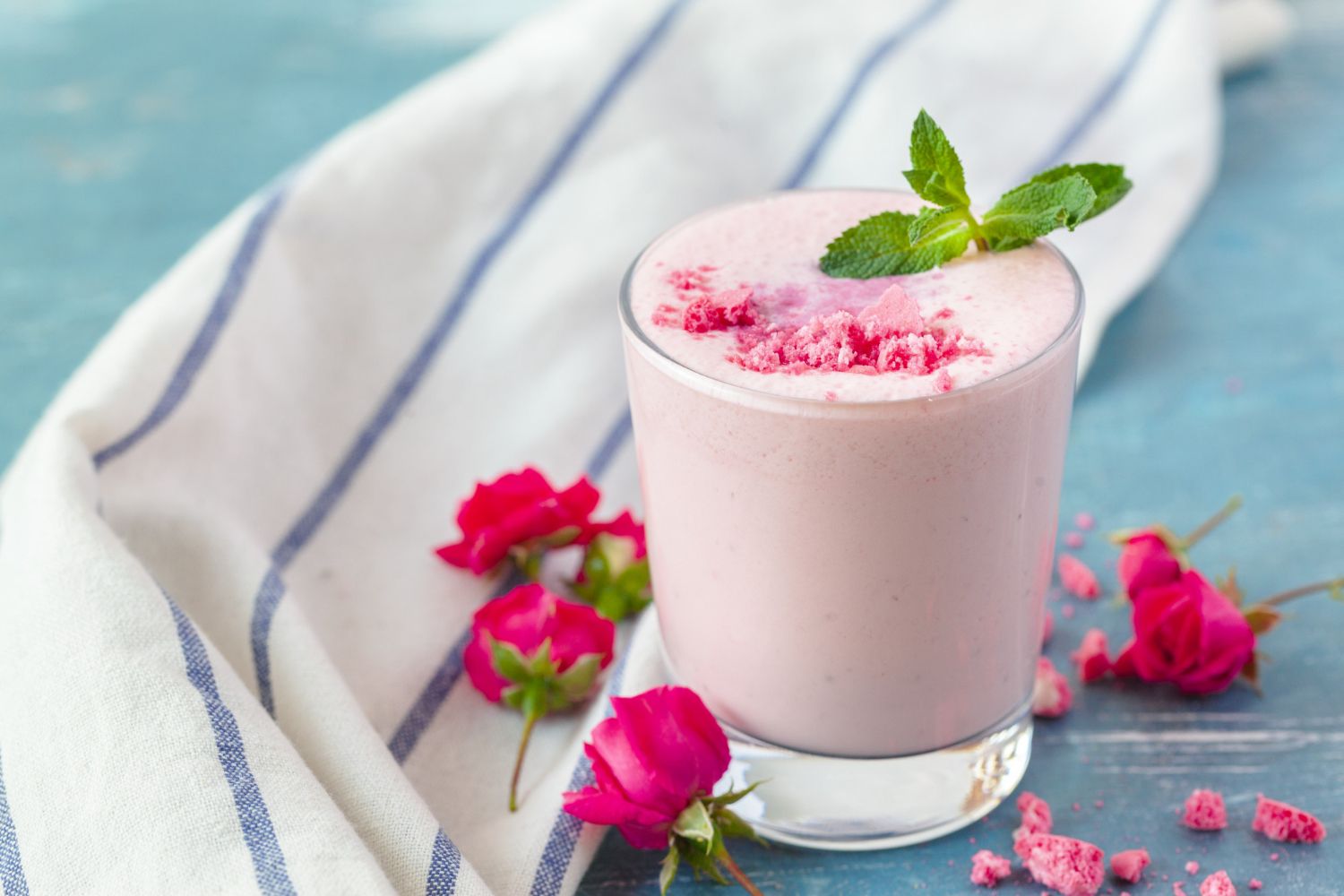 Strawberry Rose Almond Latte Recipe